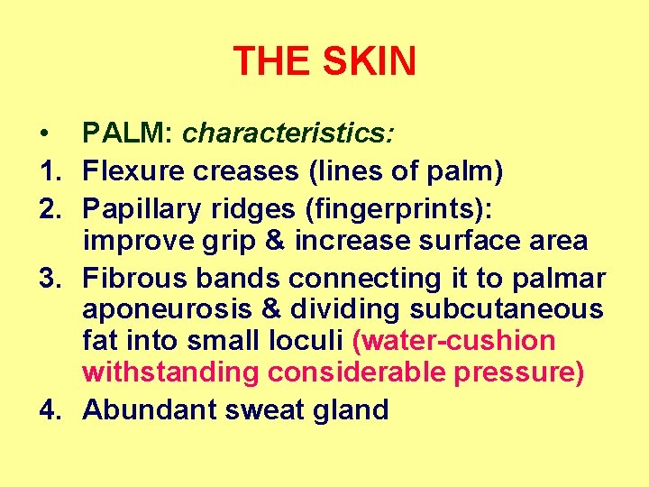 Dr Ahmed Fathalla Ibrahim THE SKIN PALM characteristics