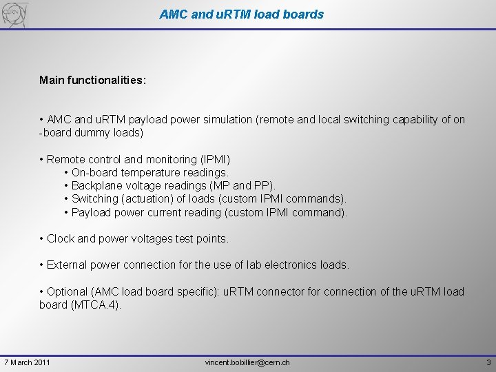 AMC and u RTM load boards Introduction Main
