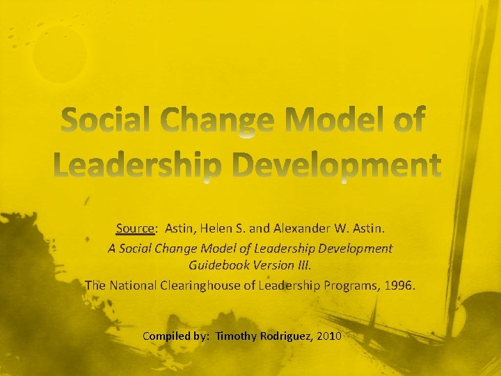 Source Astin Helen S and Alexander W Astin