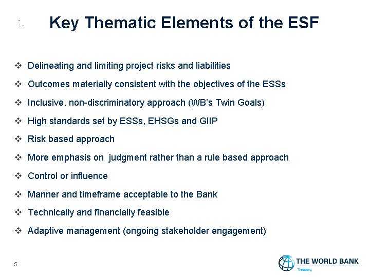 THE MITIGATION HIERARCHY IN THE WORLD BANK ENVIRONMENTAL