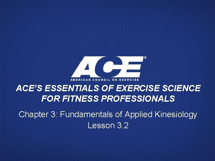 ACES ESSENTIALS OF EXERCISE SCIENCE FOR FITNESS PROFESSIONALS