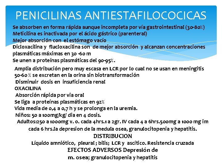 AMINOPENICILINAS AMPICIL INA AMOX ICILIN A BACAM PICILIN