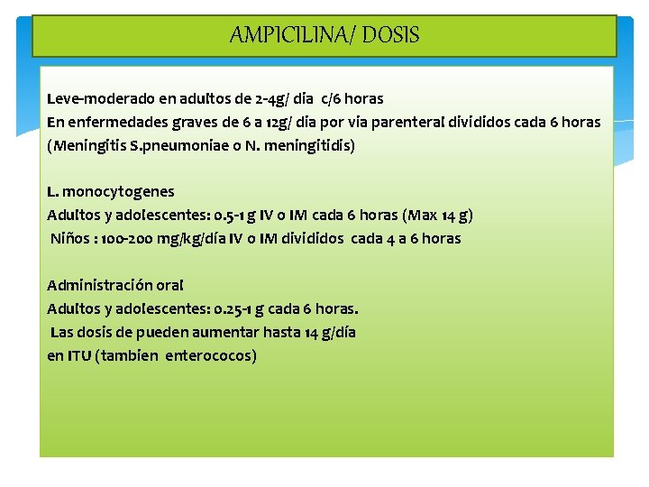 AMINOPENICILINAS AMPICIL INA AMOX ICILIN A BACAM PICILIN