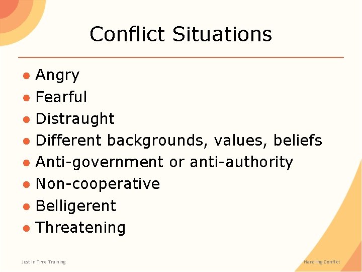 Handling Conflict During an Animal Health Emergency Conflict