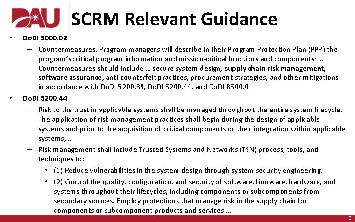 Supply Chain Risk Management SCRM Changing the Program