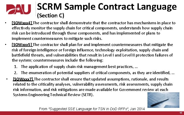 Supply Chain Risk Management SCRM Changing the Program