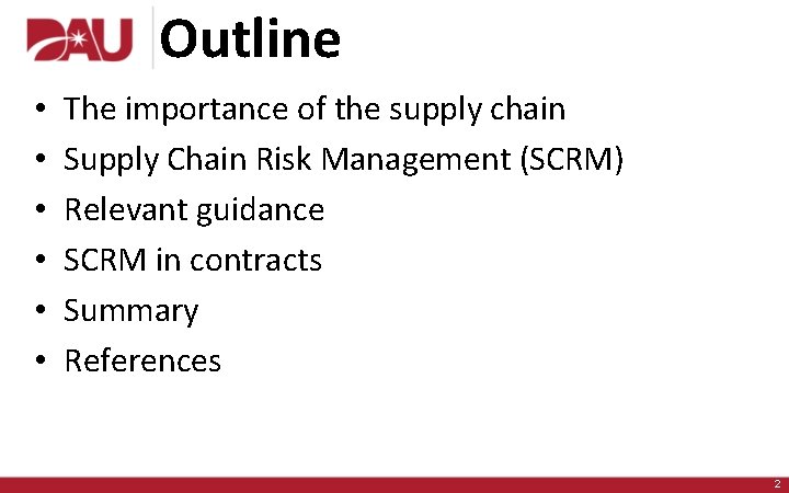 Supply Chain Risk Management SCRM Changing the Program