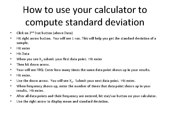 Using Standard Deviation in AP Biology Why would