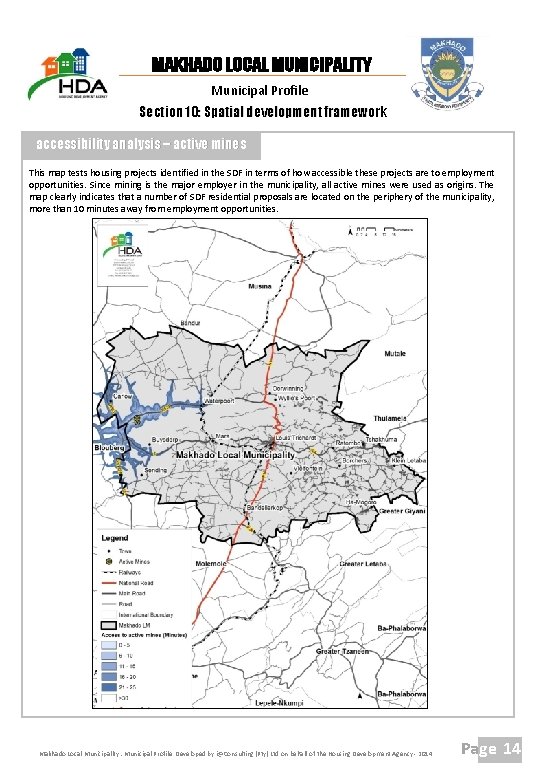 MAKHADO LOCAL MUNICIPALITY Municipal Profile introduction The Housing