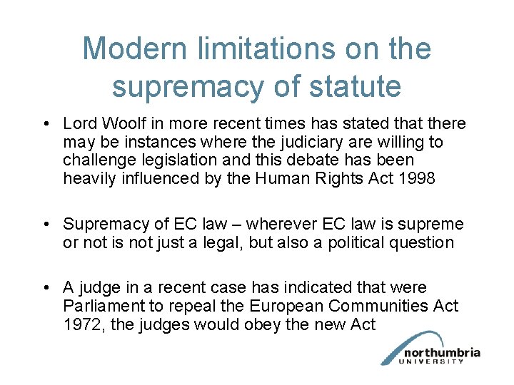 English Legal System Sources of Law Introduction to