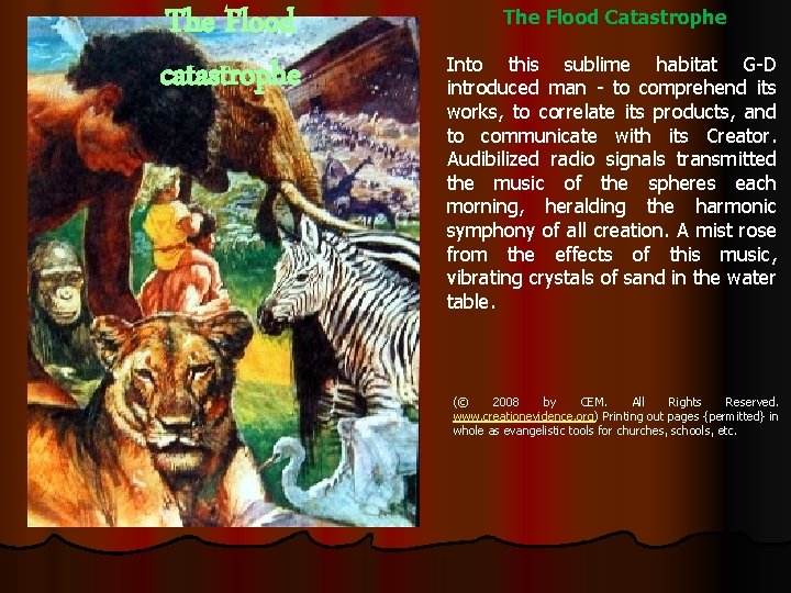 The Actual facts of Noahs Flood Gods Outreach