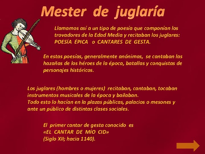 EDAD MEDIA Literatura espaola Situamos la Edad Media