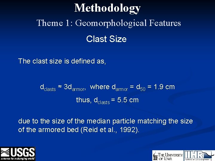 THE ROLE OF RELATIVE SUBMERGENCE ON CLUSTER MICROTOPOGRAPHY