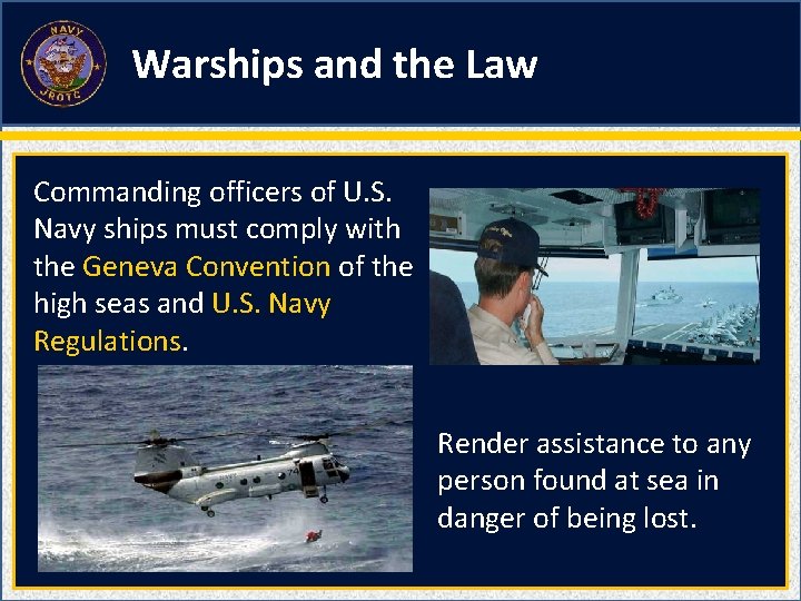 Module 1 Naval Knowledge Unit 4 International Law