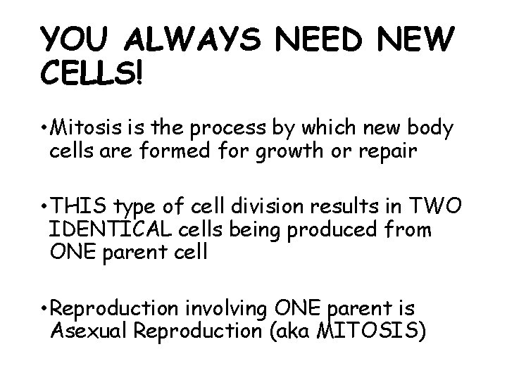 Mitosis What is it Why is it Important