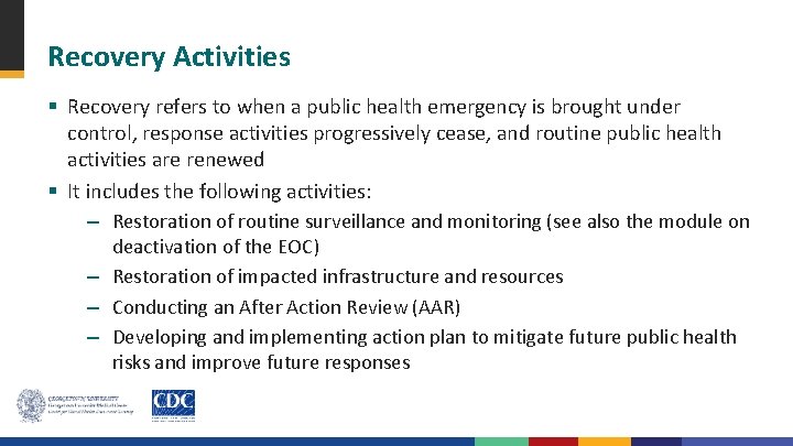 Emergency Operation Center Preparedness COVID19 Considerations The mark