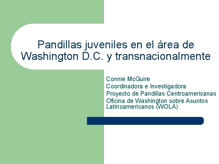 Pandillas juveniles en el rea de Washington D