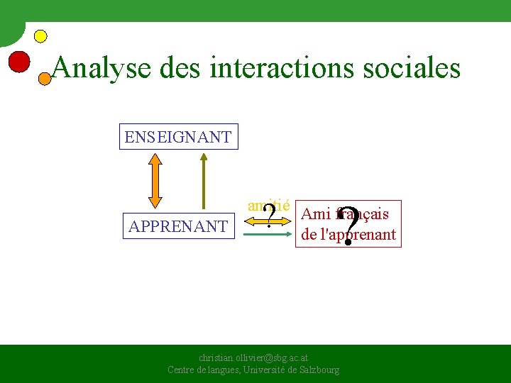 Approche actionnelle et tches en FLE Christian Ollivier