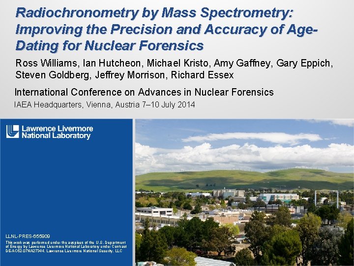 Radiochronometry by Mass Spectrometry Improving the Precision and