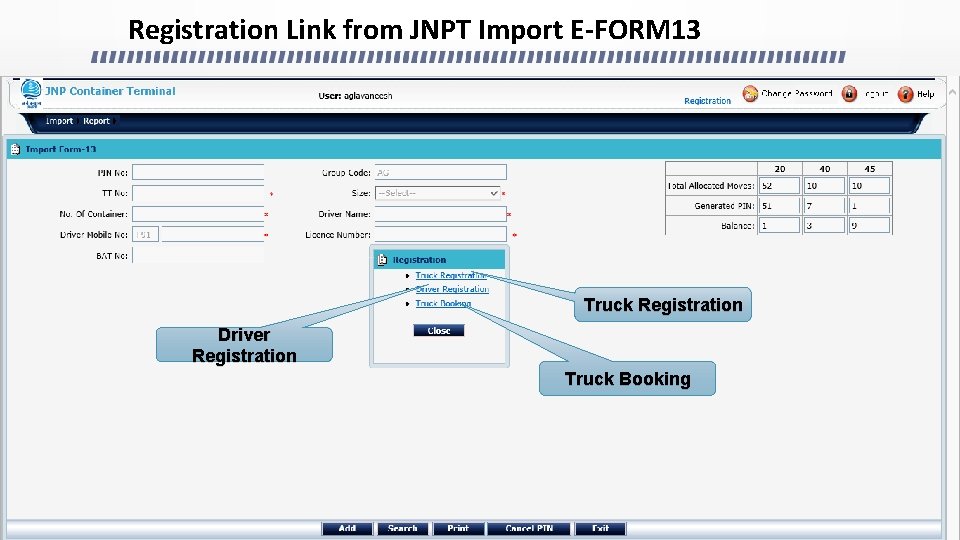 JNPT AGS Truck and Driver Registration Registration Link