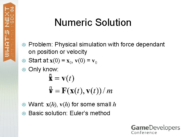Dynamics 101 Jim Van Verth Red Storm Entertainment