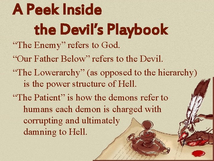 A Peek Inside the Devils Playbook An Introduction