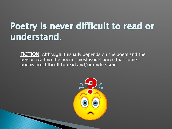 Poetry Fact or Fiction Rebecca Mazzone Are these