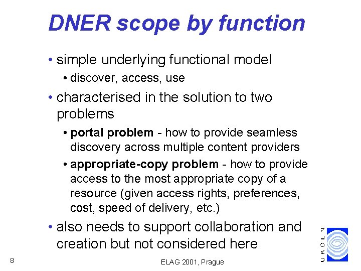Accessing a national digital library an architecture for