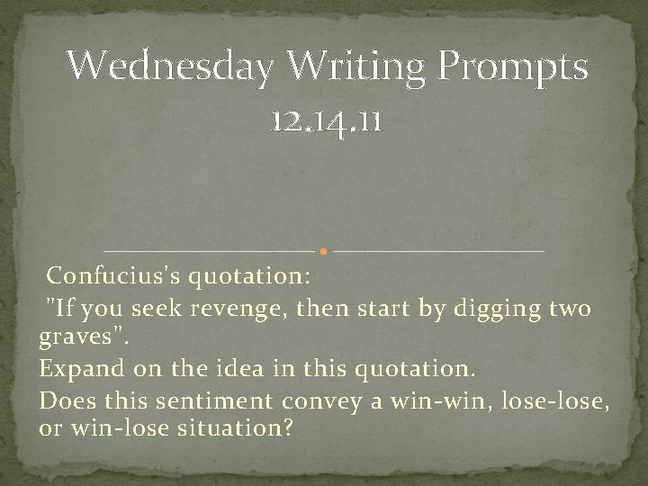 Wednesday Writing Prompts 10 19 11 What kinds