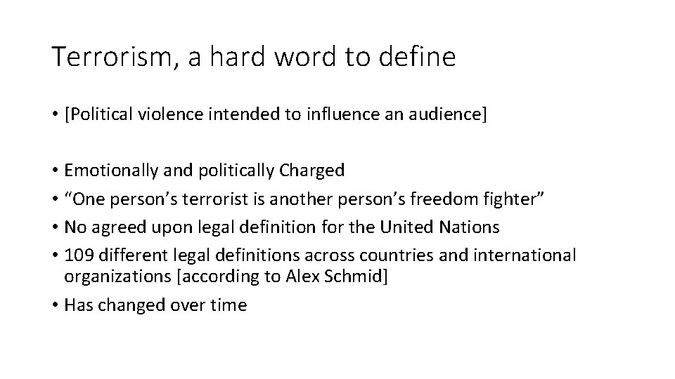 What is Terrorism James A Piazza Liberal Arts