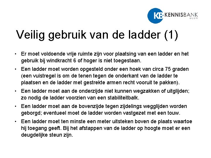 Veilig werken met ladders en trappen 2 KBbouw