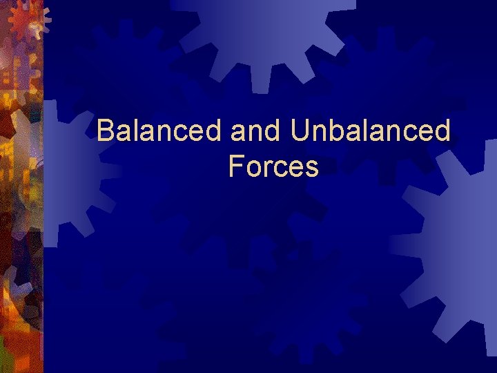 Balanced and Unbalanced Forces Vocabulary Vocabulary Chart with