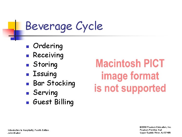 Chapter 6 Food and Beverage Operations Introduction to