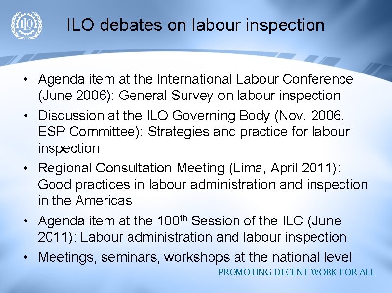 ILO Subregional Office for the Caribbean Labour Inspection