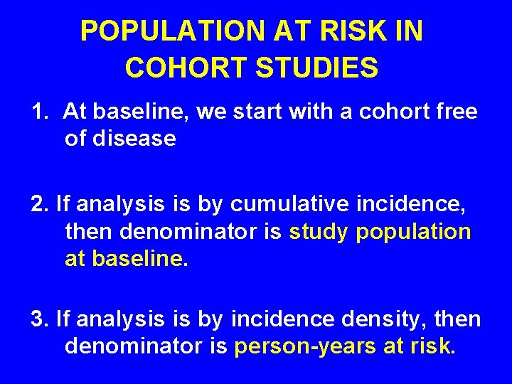 COHORT STUDIES Nigel Paneth TYPES OF COHORT STUDIES