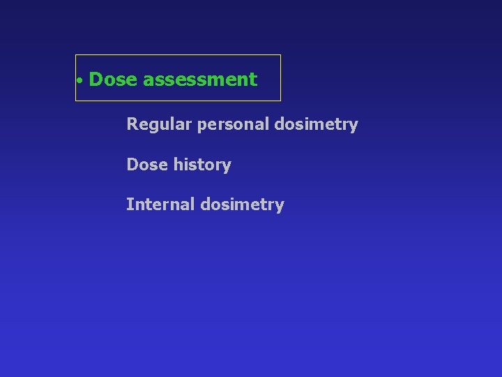 Implementation of occupational radiation protection control at university