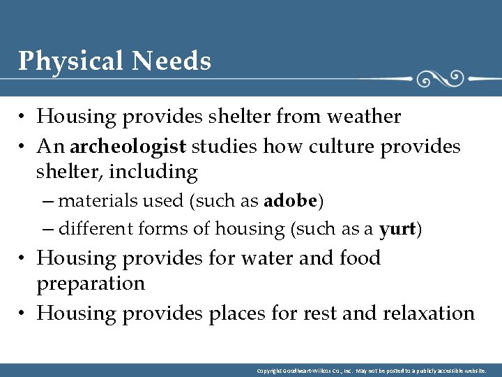 CHAPTER 1 The Human Need for Housing Learning