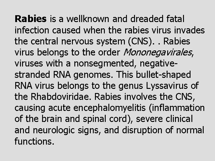 Rabies Paul R Earl Facultad de Ciencias Biolgicas