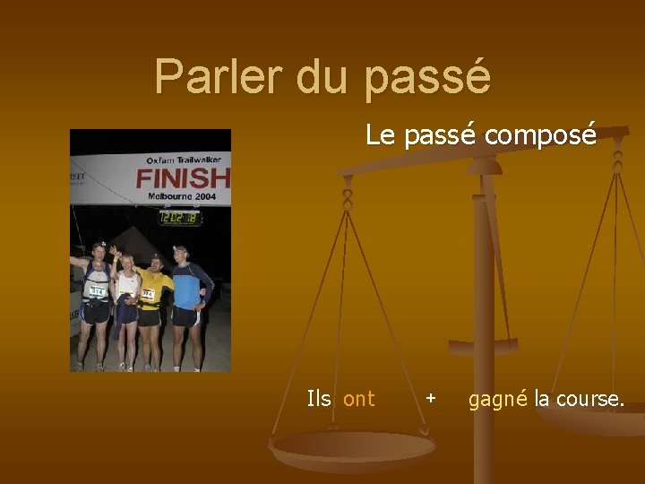 Parler du pass Employer le pass compos Parler