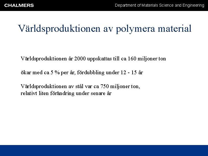 Department of Materials Science and Engineering Plaster och