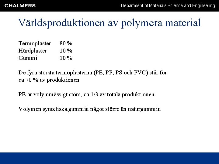 Department of Materials Science and Engineering Plaster och
