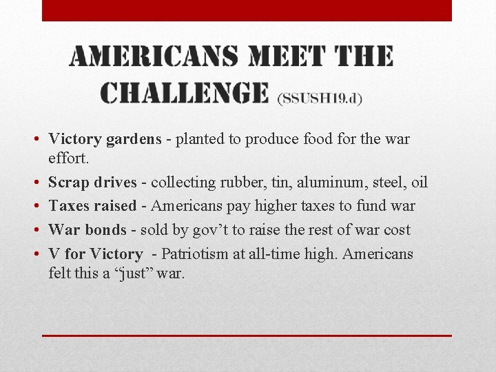 The Homefront World War II in America US