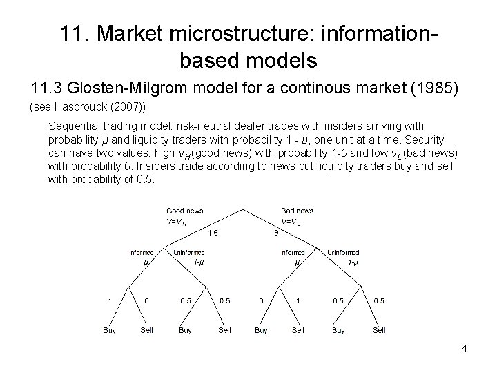 11 Market microstructure informationbased models 11 1 Introduction