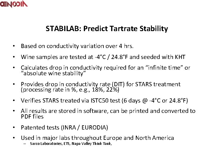 TARTRATE STABILIZATION via STARSElectrodialysis What is ...