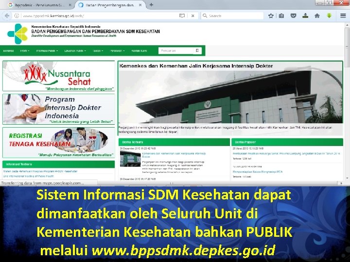 KEMENTERIAN KESEHATAN REPUBLIK INDONESIA SUMBER DAYA MANUSIA KESEHATAN