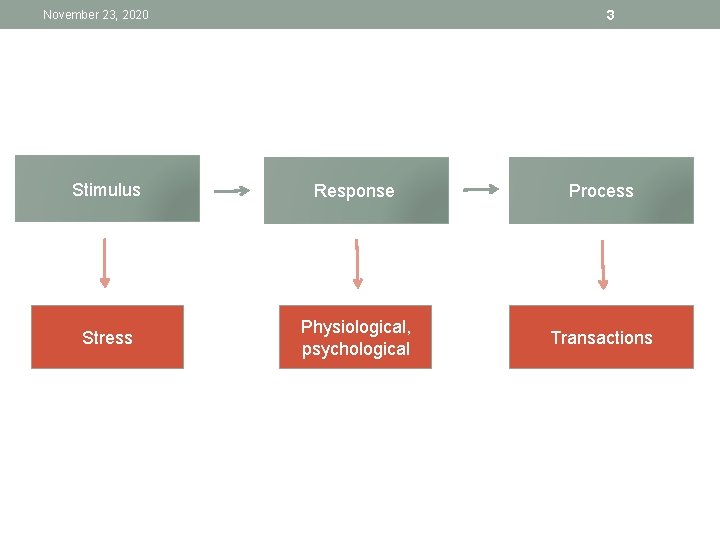 November 23 2020 1 THEORIES OF STRESS EPI