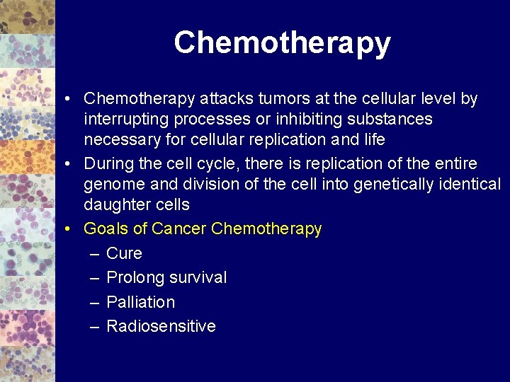 Introduction to Conventional Chemotherapy Karen Sweiss Pharm D