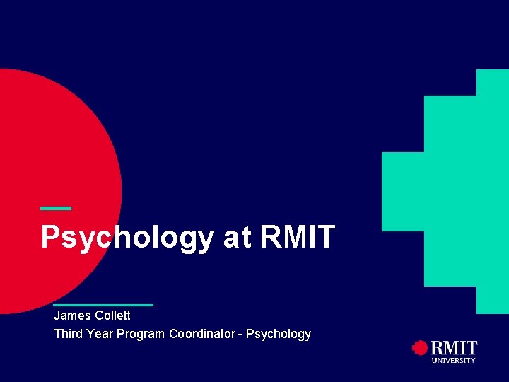 Psychology at RMIT James Collett Third Year Program