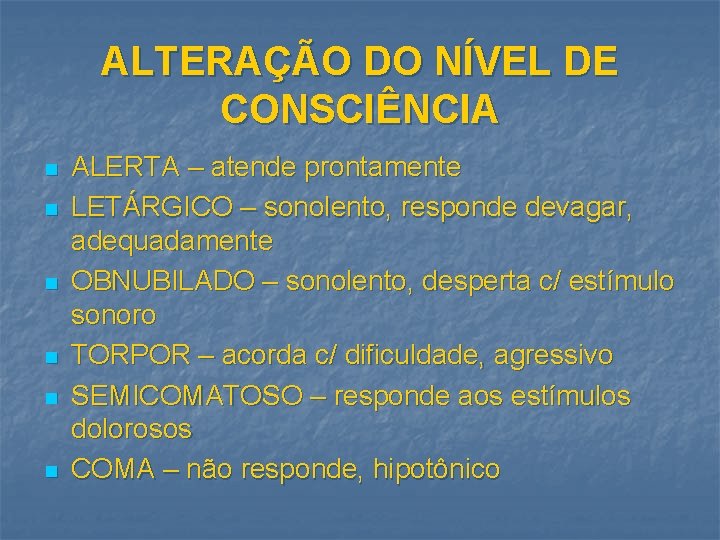 ASSISTNCIA DE ENFERMAGEM AOS PACIENTES COM DISTRBIOS NEUROLGICOS
