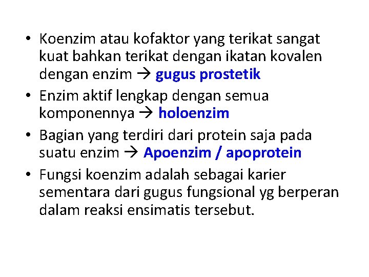 Enzim ETI YERIZEL BAGIAN BIOKIMIA FKUNAND Pokok Bahasan